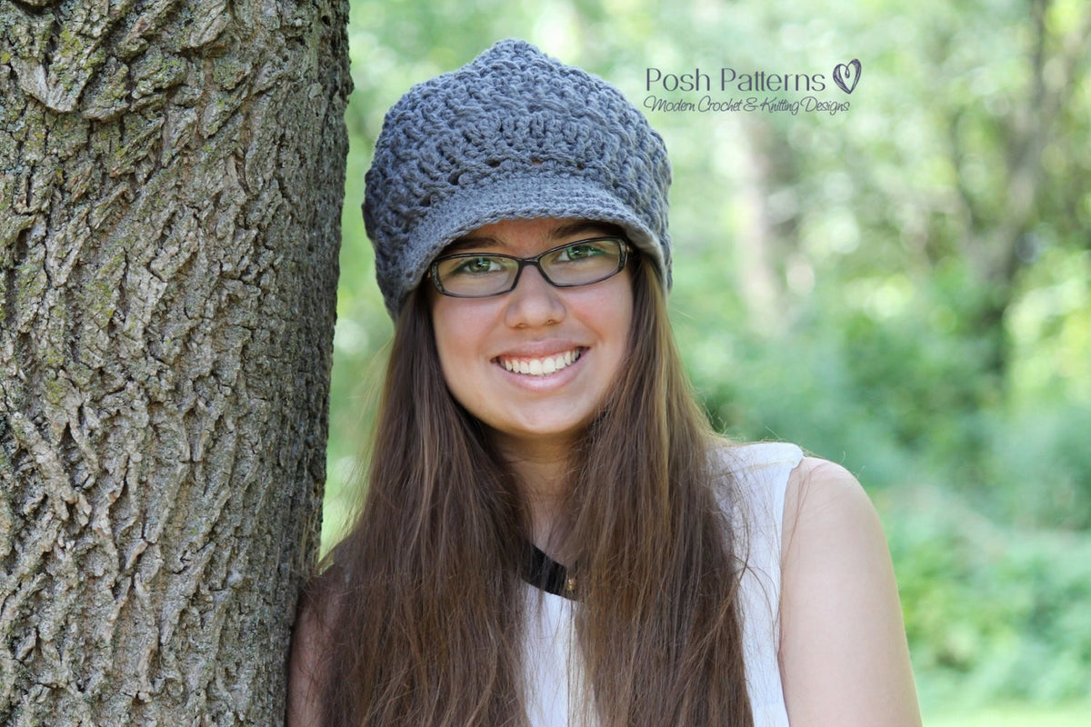 Crochet PATTERN - Crochet Visor Hat Pattern - Crochet Beanie Pattern ...